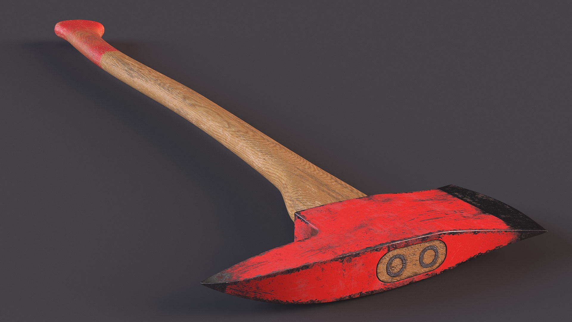 3D Pickhead Fire Axe With Wooden Handle Old - TurboSquid 2178004