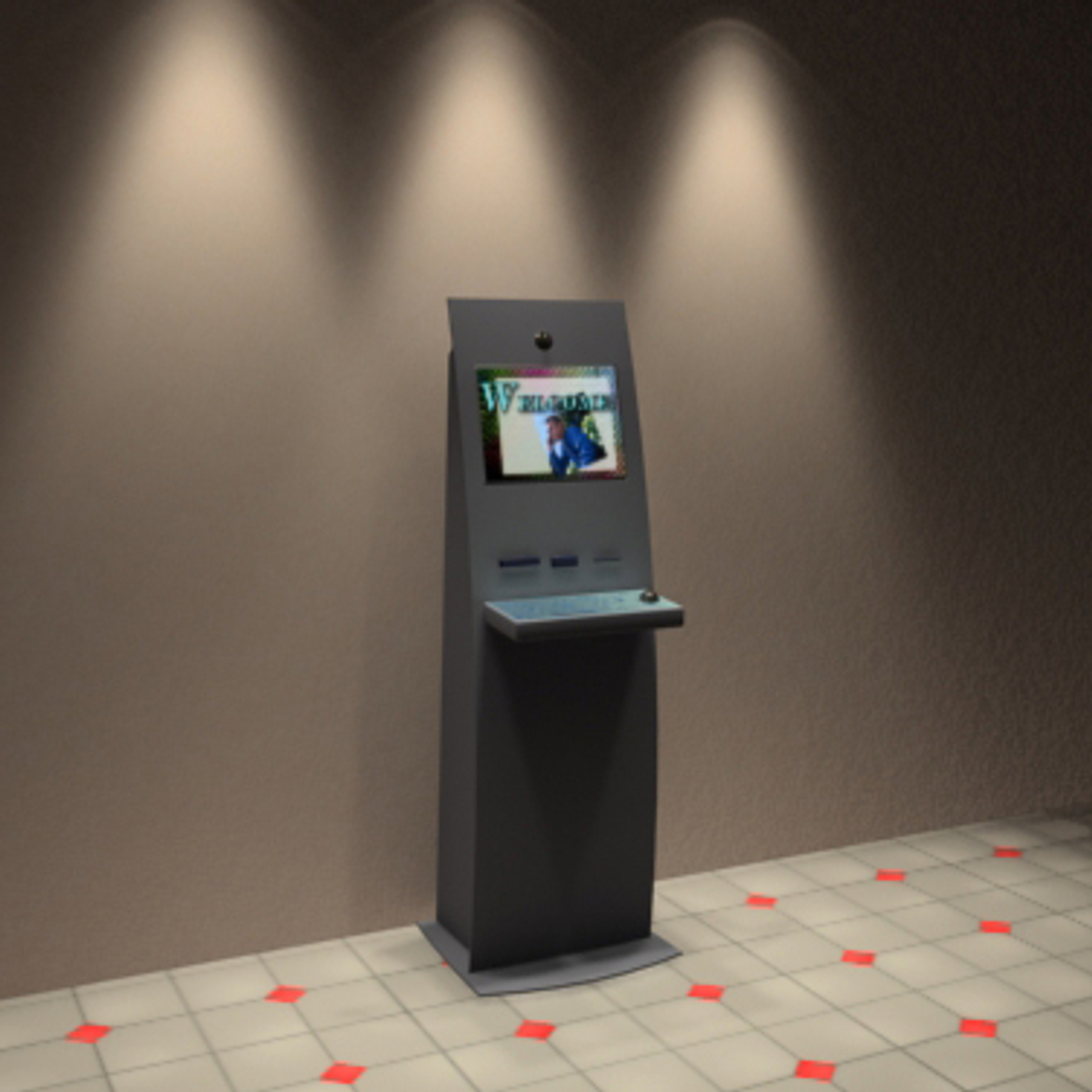 3d pc computer kiosk model