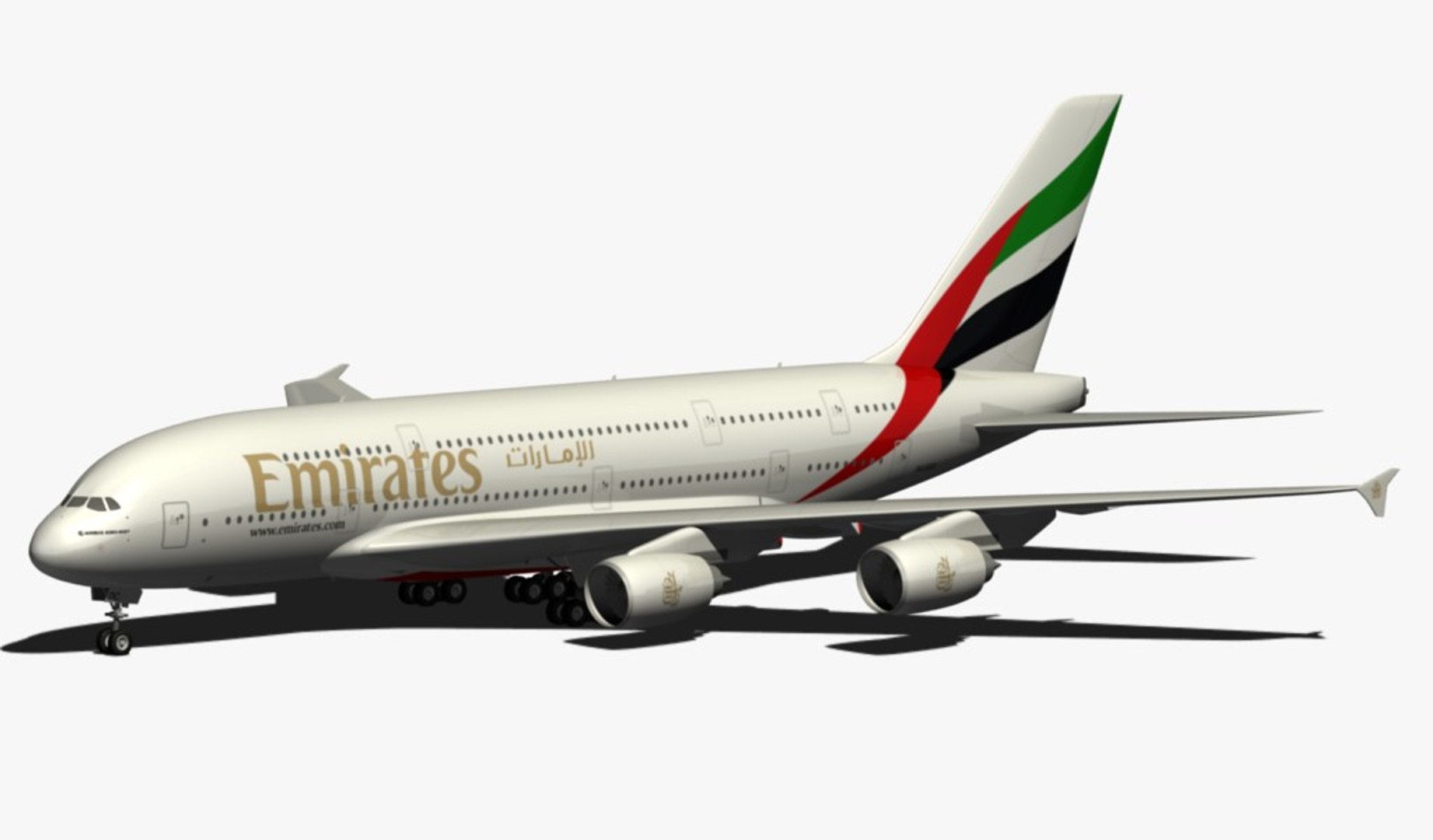 3d Airbus Emirates Airways Model