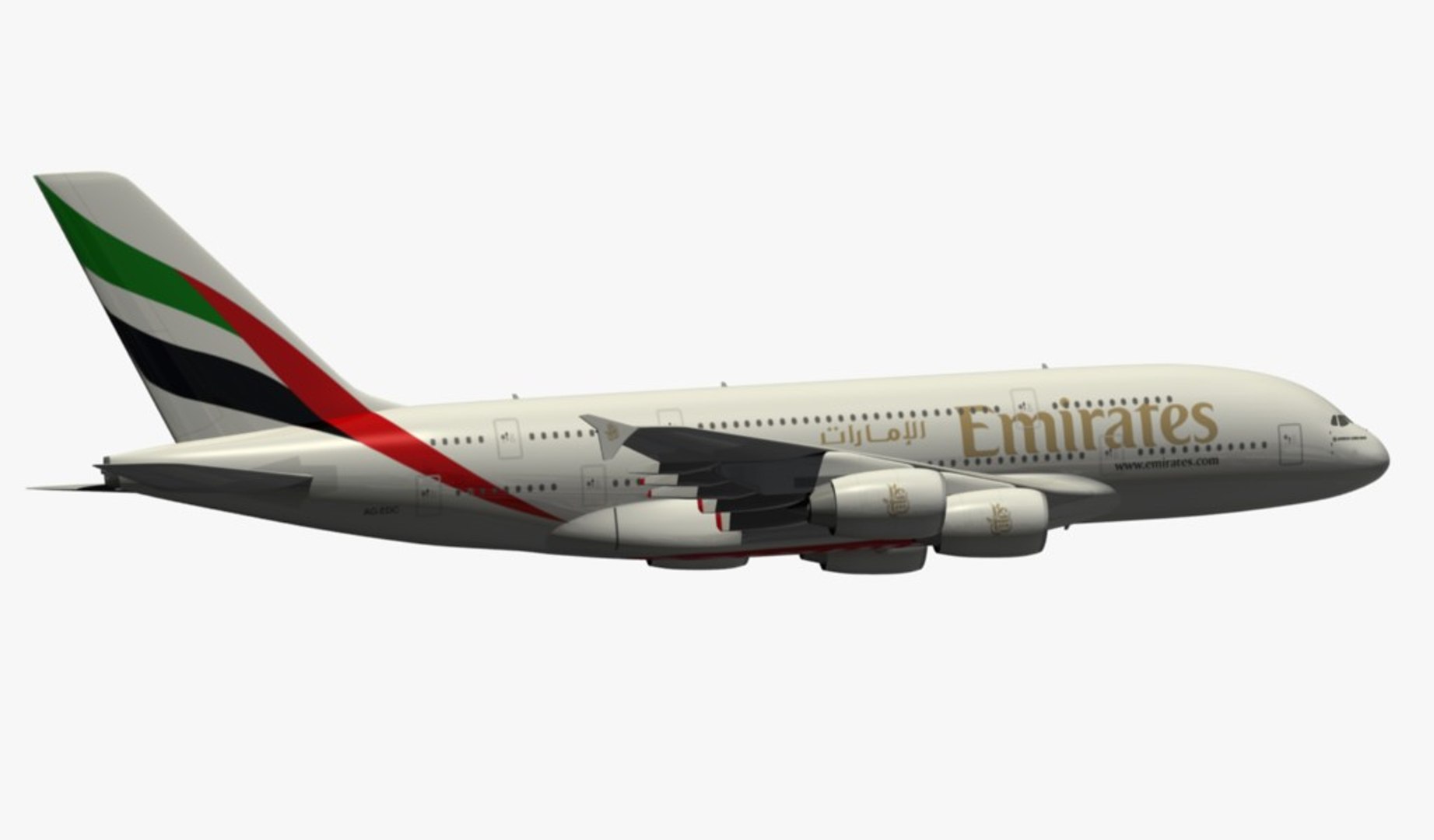 3d Airbus Emirates Airways Model