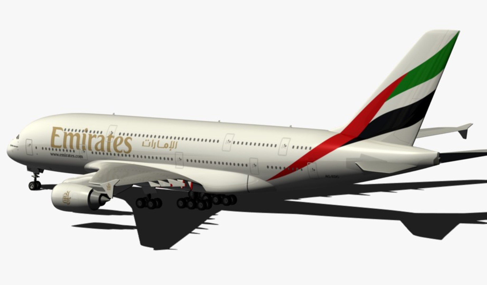 3d Airbus Emirates Airways Model