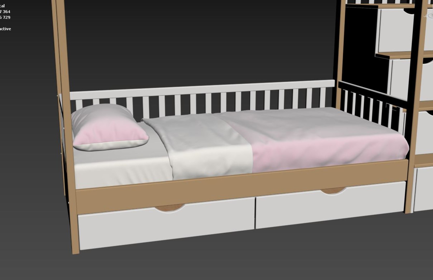 Bunk Bed 3D Model - TurboSquid 1992816