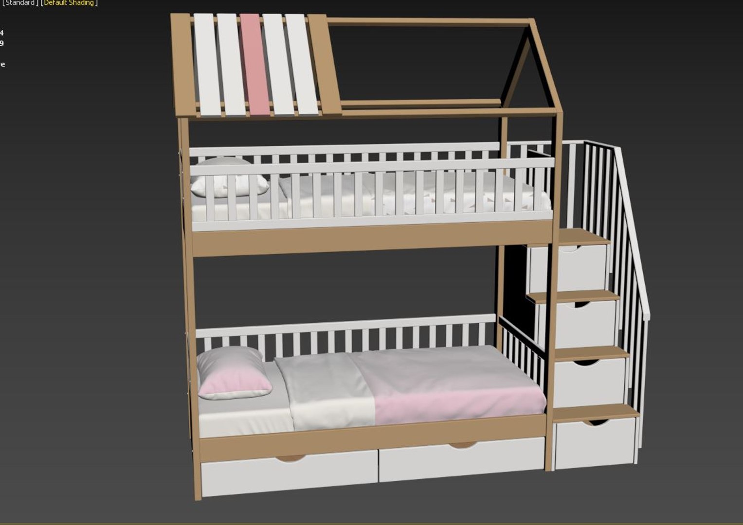 Bunk Bed 3D Model - TurboSquid 1992816