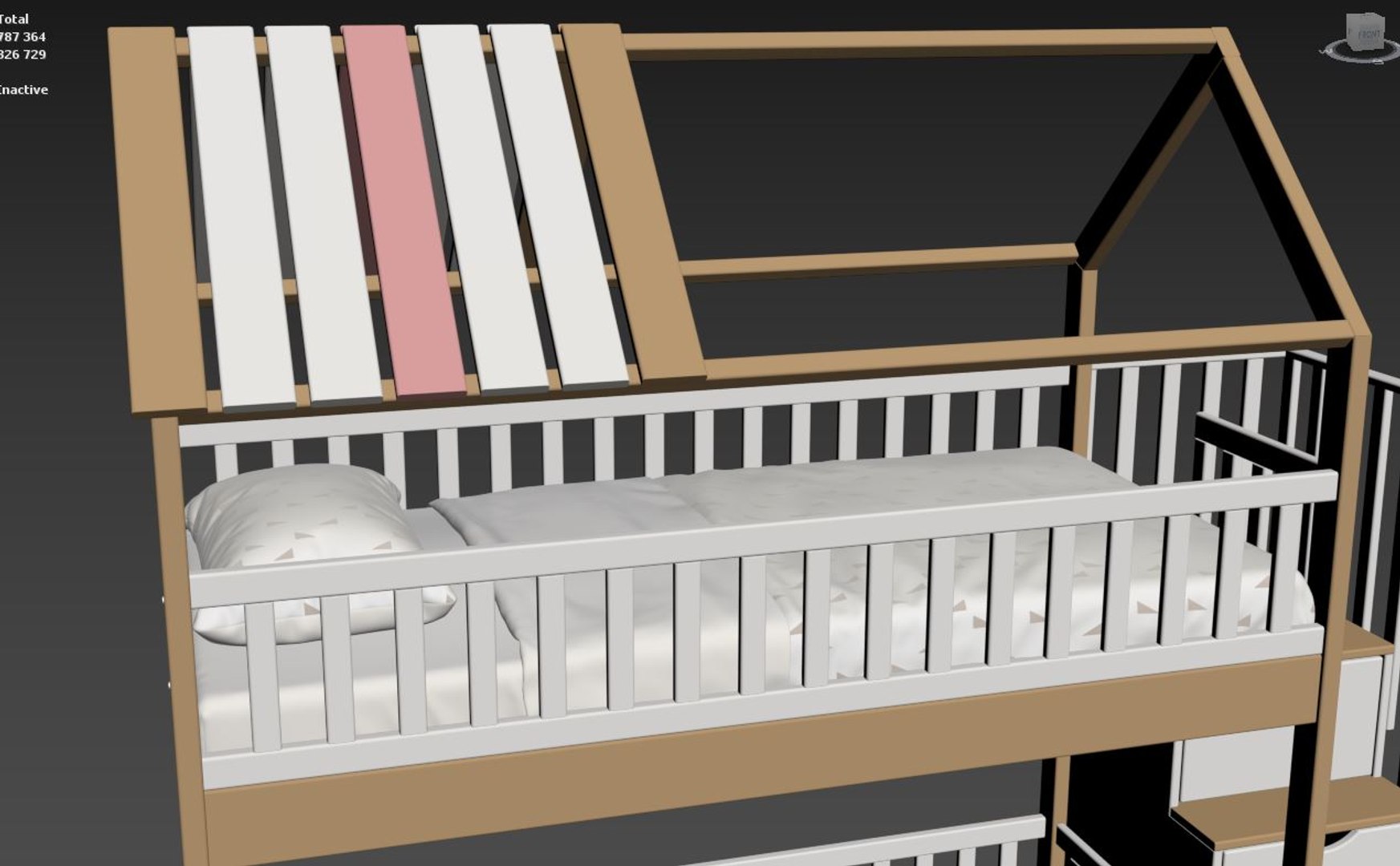 Bunk Bed 3D Model - TurboSquid 1992816