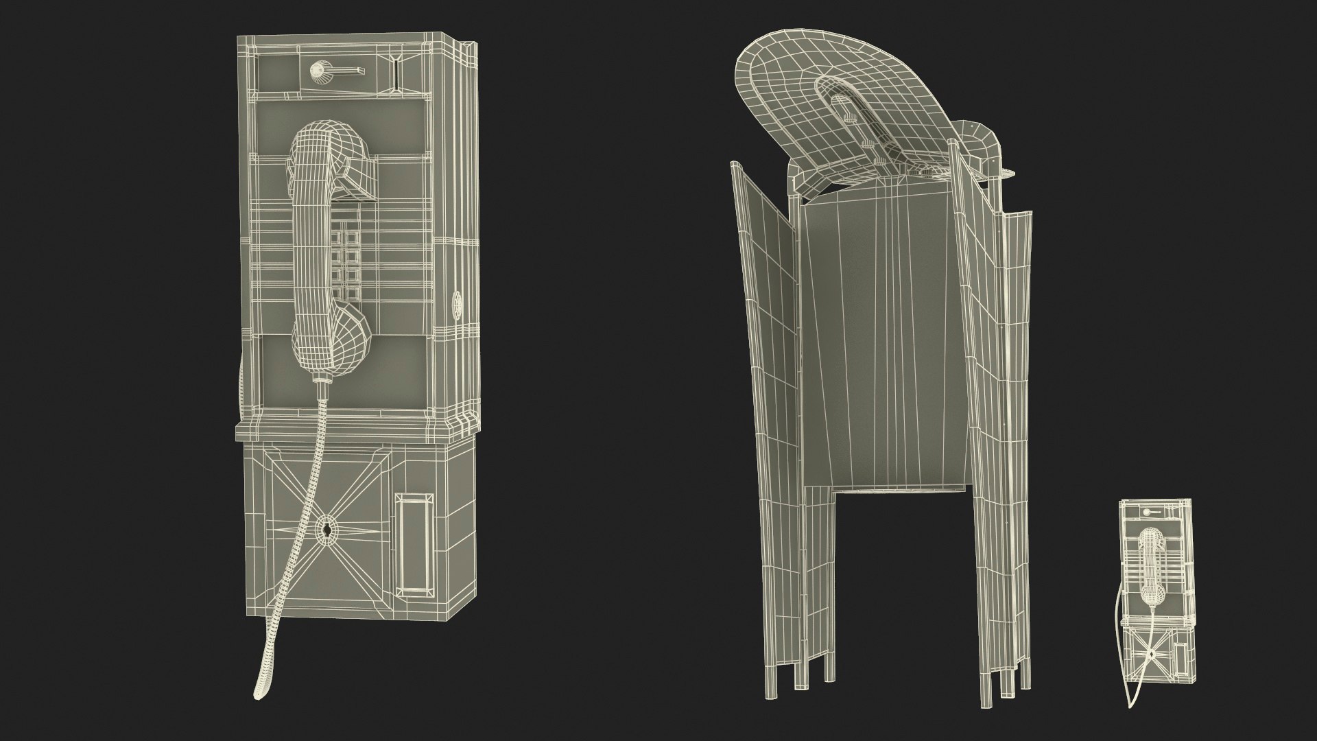 3D Modern Glass Phone Booth Model - TurboSquid 2200246