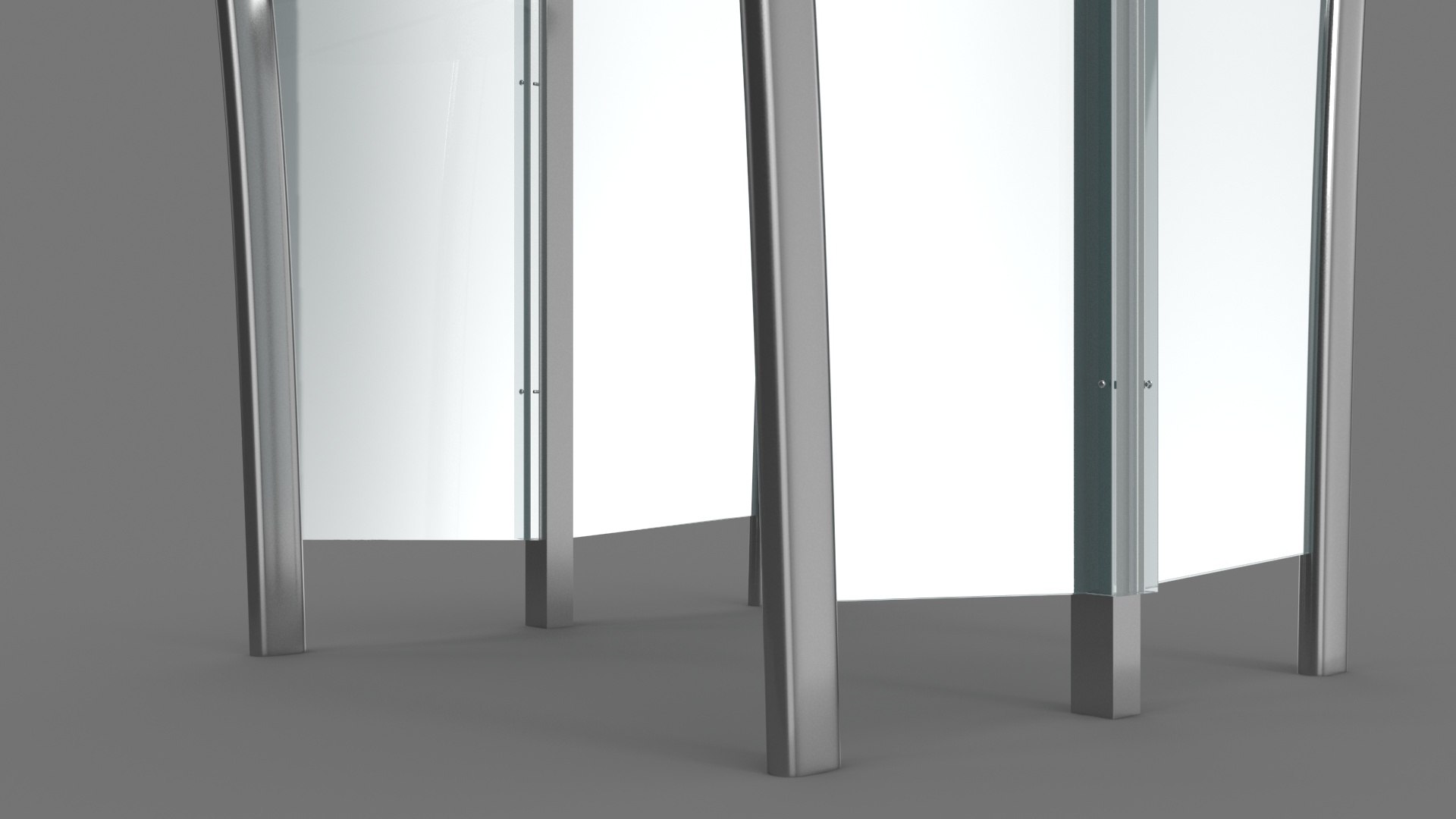 3D Modern Glass Phone Booth Model - TurboSquid 2200246