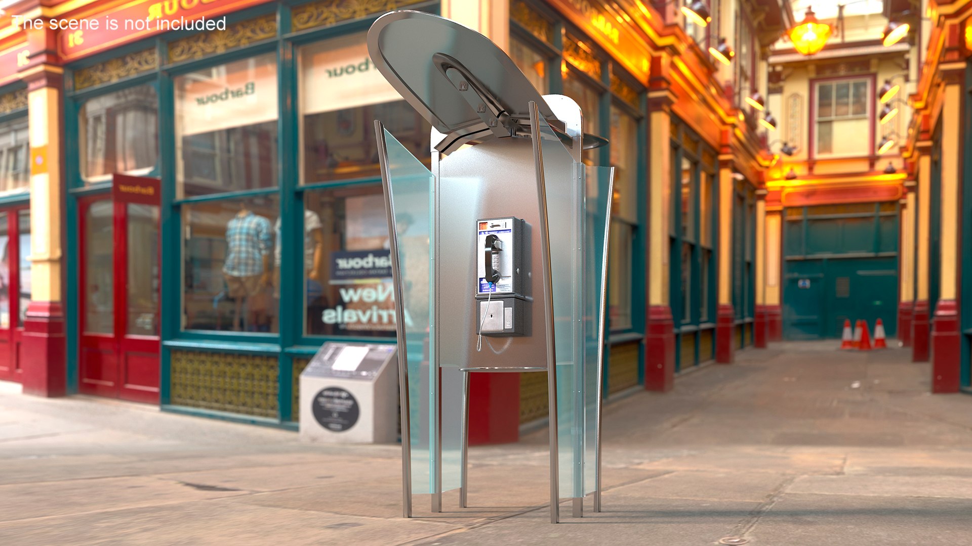 3D Modern Glass Phone Booth Model - TurboSquid 2200246