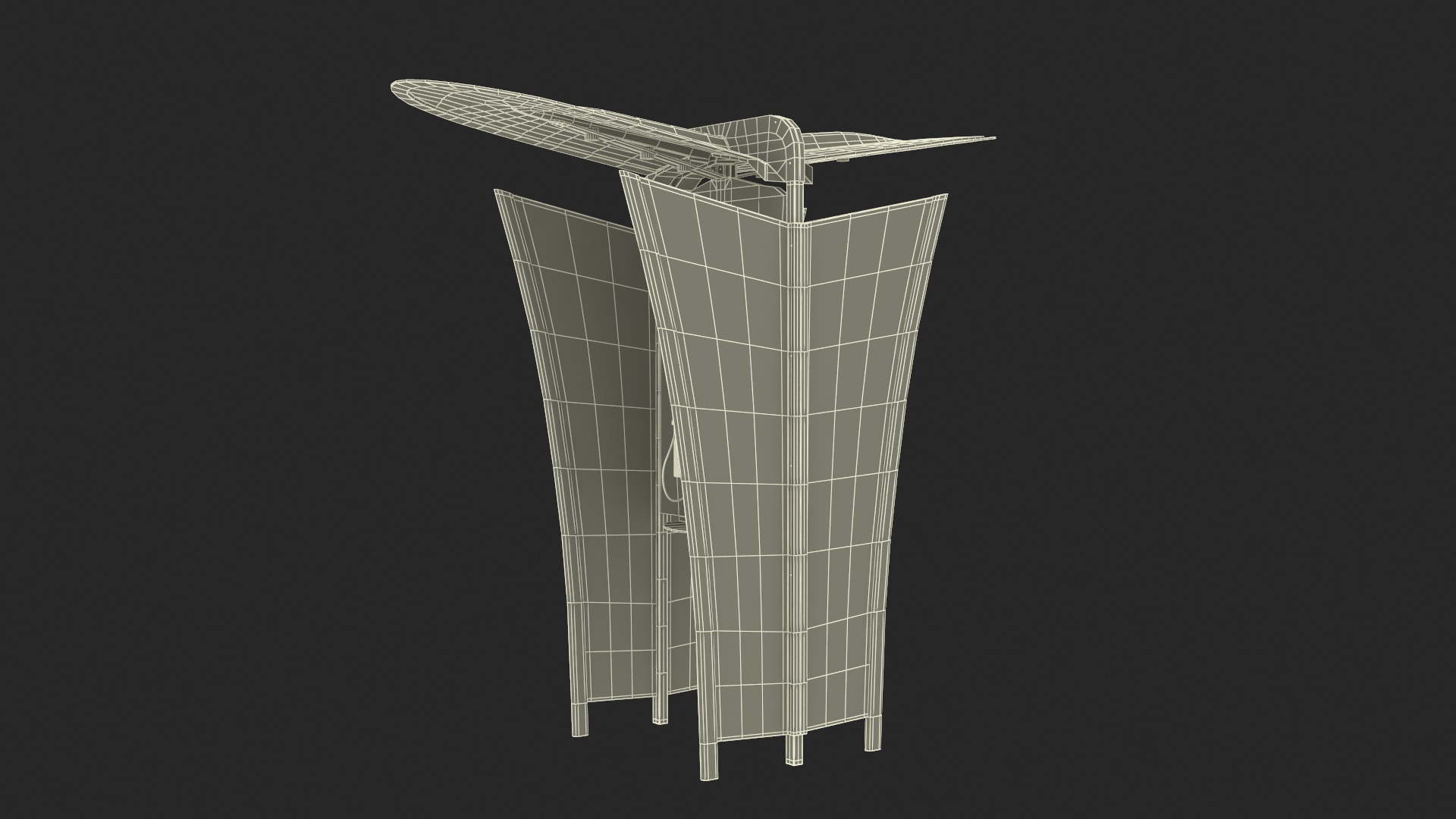 3D Modern Glass Phone Booth Model - TurboSquid 2200246