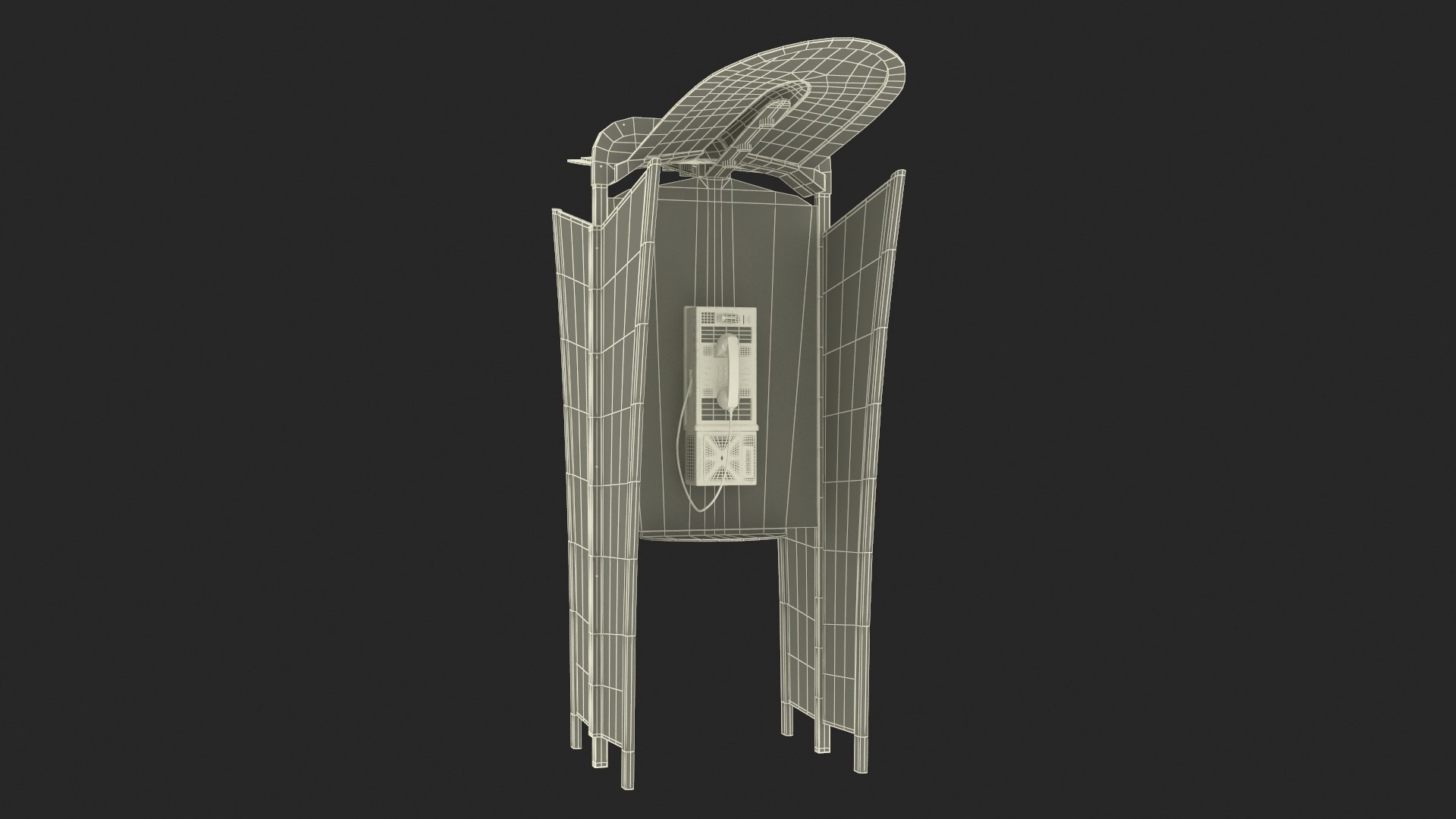 3D Modern Glass Phone Booth Model - TurboSquid 2200246