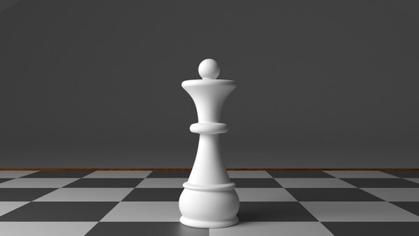 queen piece chess 3d obj