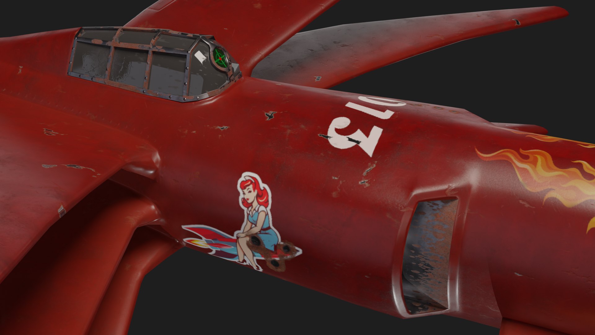 3D Dieselpunk Fantasy Jet Plane - TurboSquid 2137349