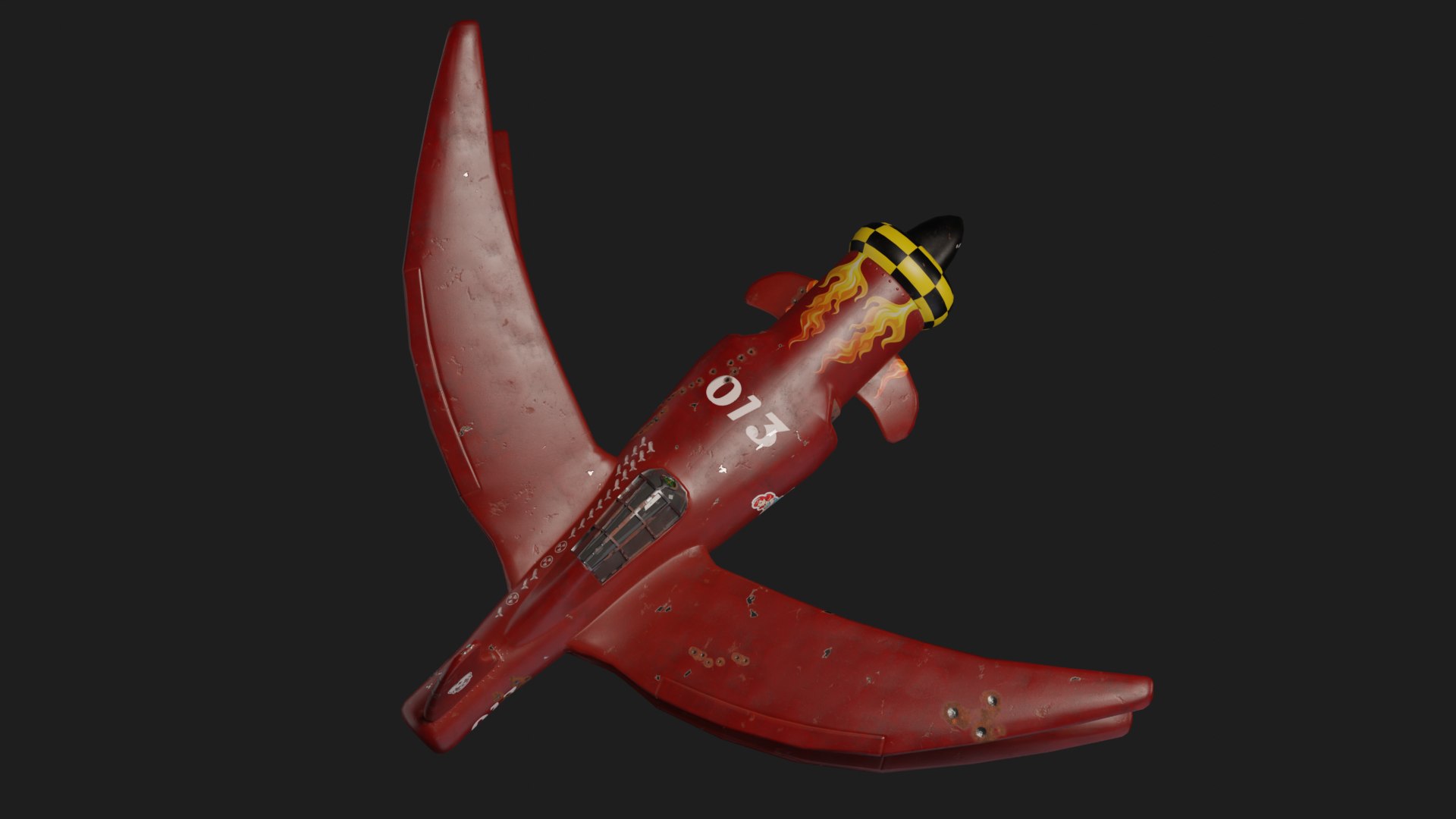 3D Dieselpunk Fantasy Jet Plane - TurboSquid 2137349