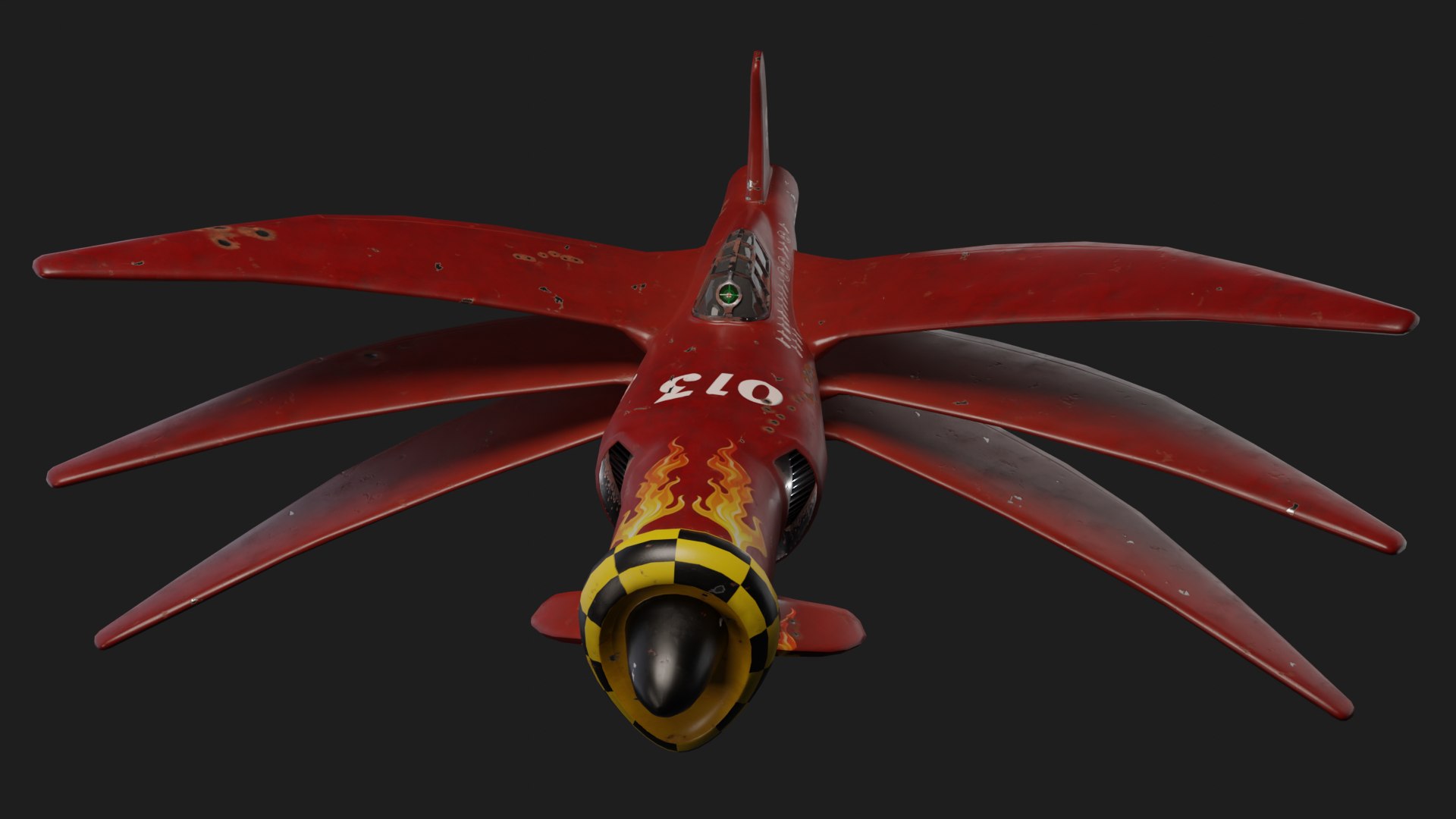 3D Dieselpunk Fantasy Jet Plane - TurboSquid 2137349