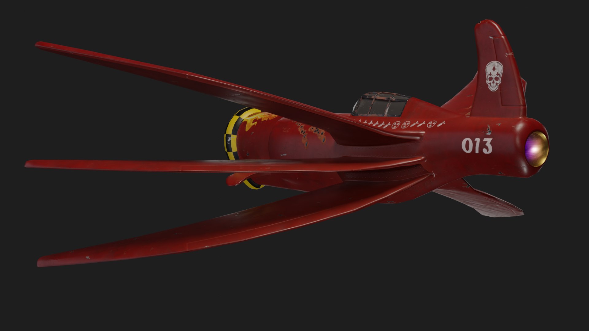 3D Dieselpunk Fantasy Jet Plane - TurboSquid 2137349