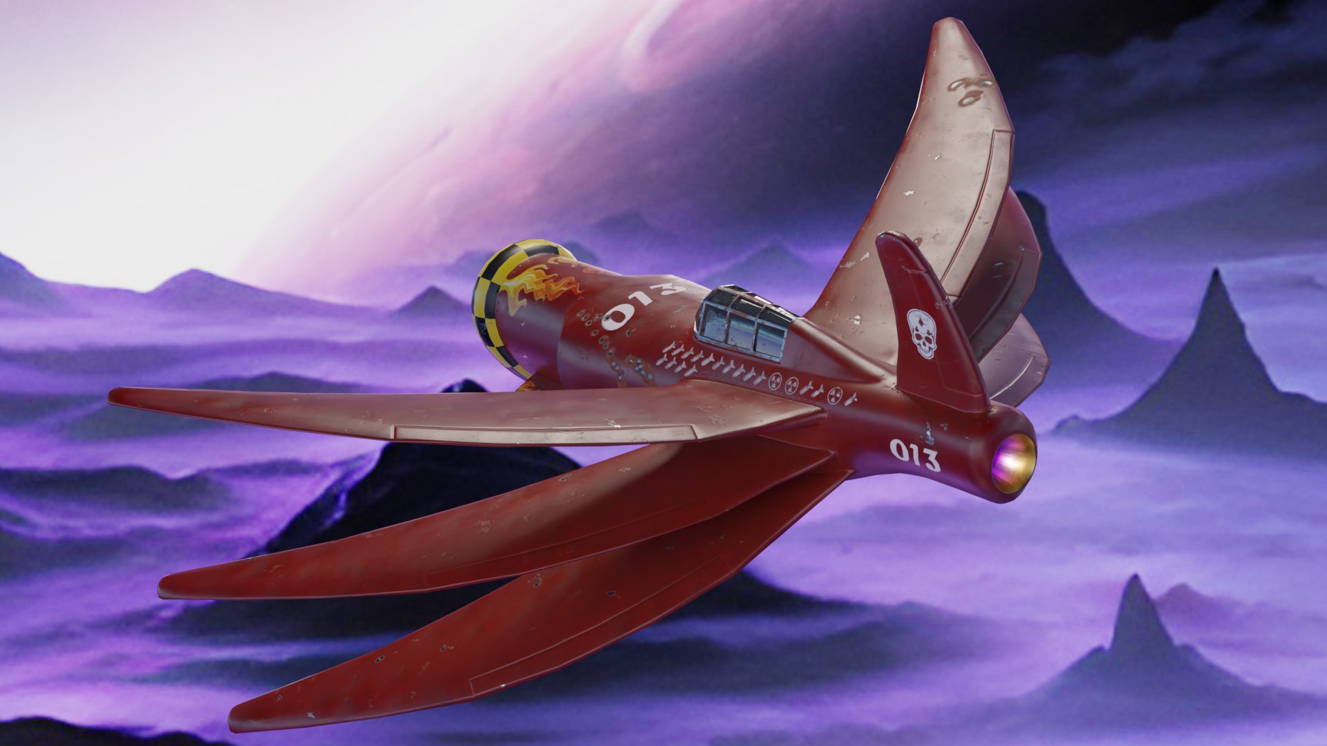 3D Dieselpunk Fantasy Jet Plane - TurboSquid 2137349