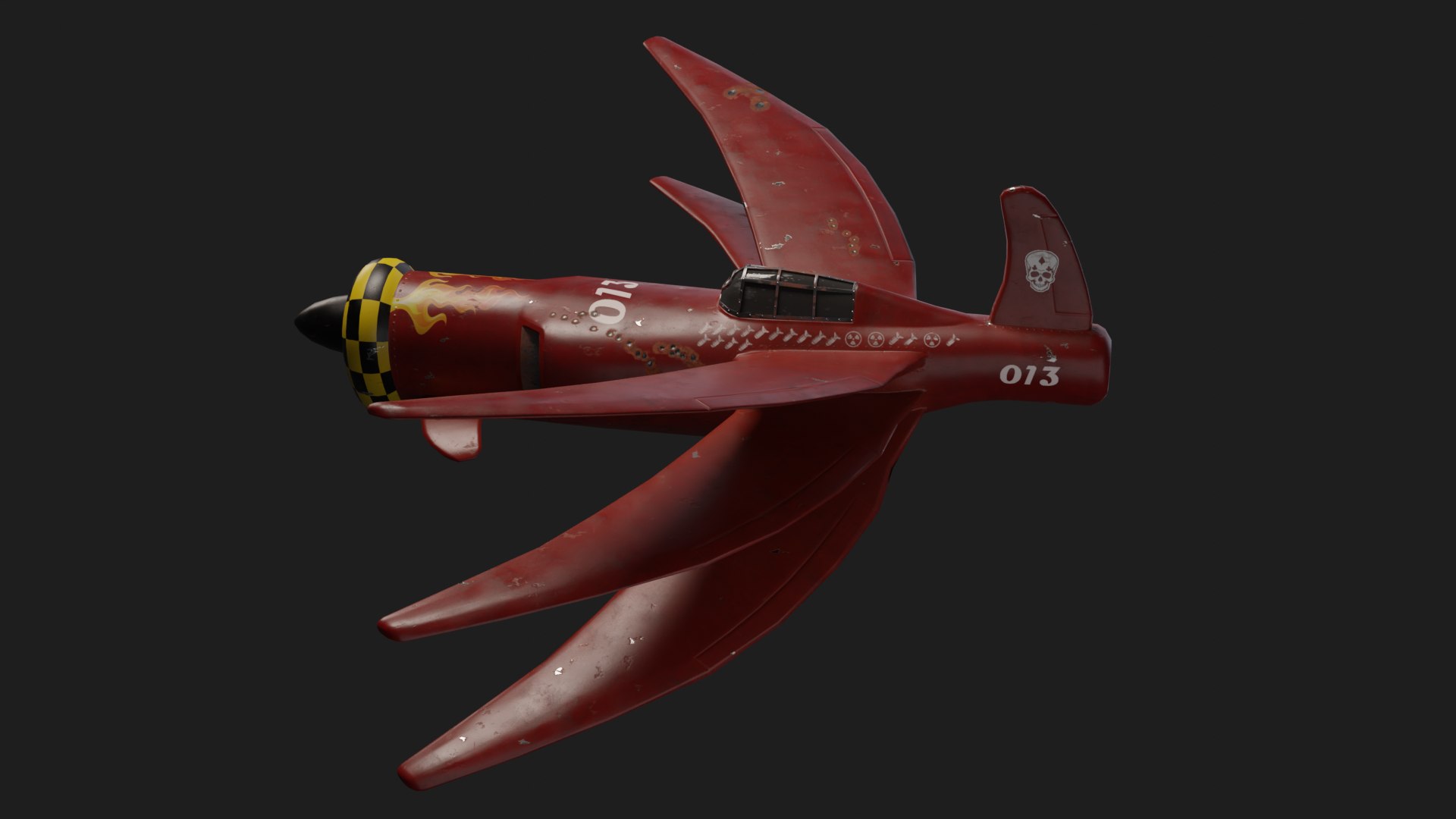 3D Dieselpunk Fantasy Jet Plane - TurboSquid 2137349
