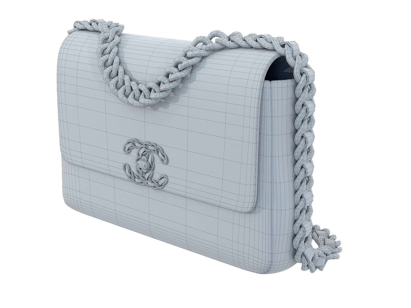 3D model Chanel 19 Bag Black Leather - TurboSquid 2176892