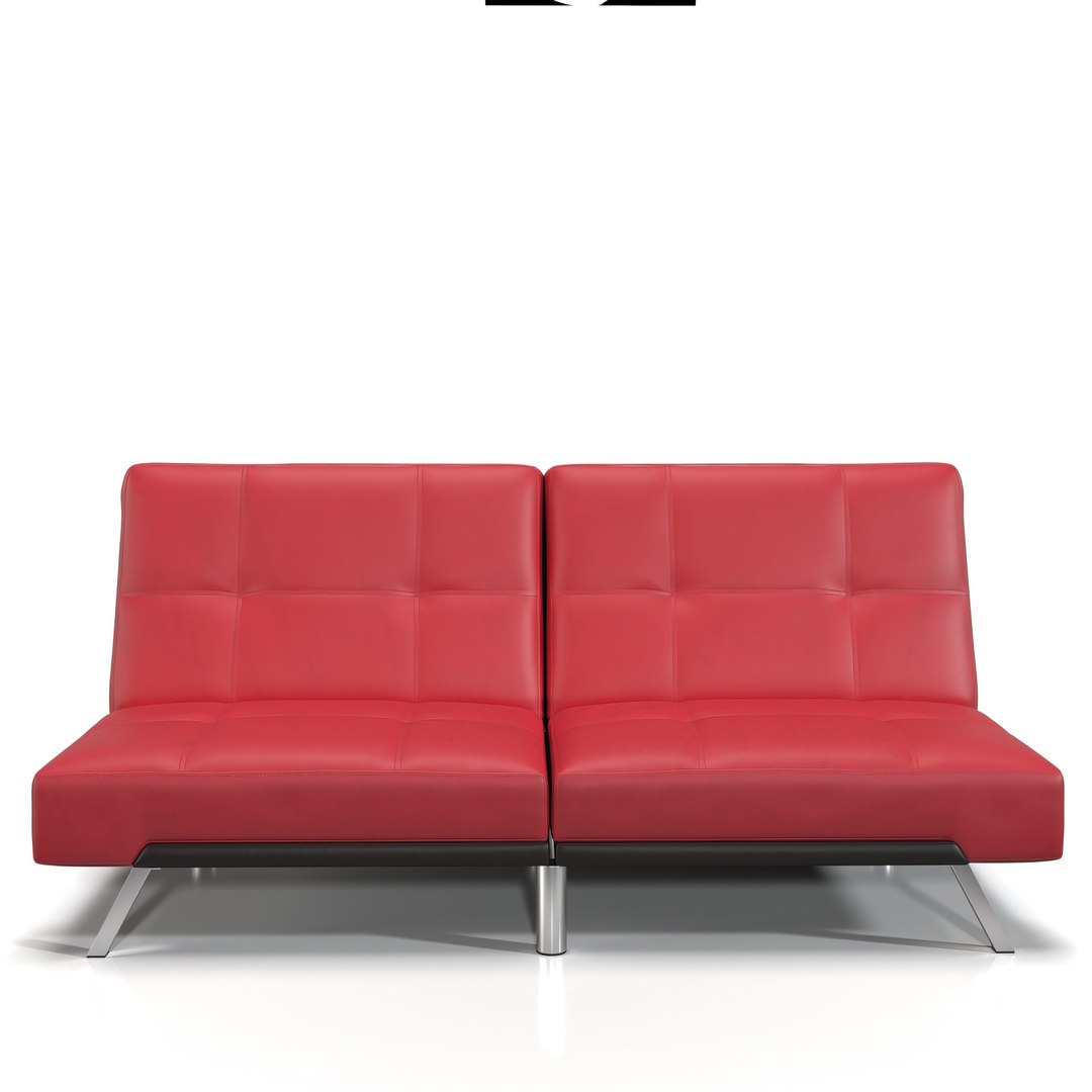 Aspen Leather Convertible Futon PBR 3D Model - TurboSquid 2213566