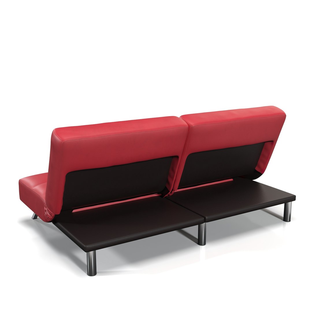 Aspen Leather Convertible Futon PBR 3D Model - TurboSquid 2213566