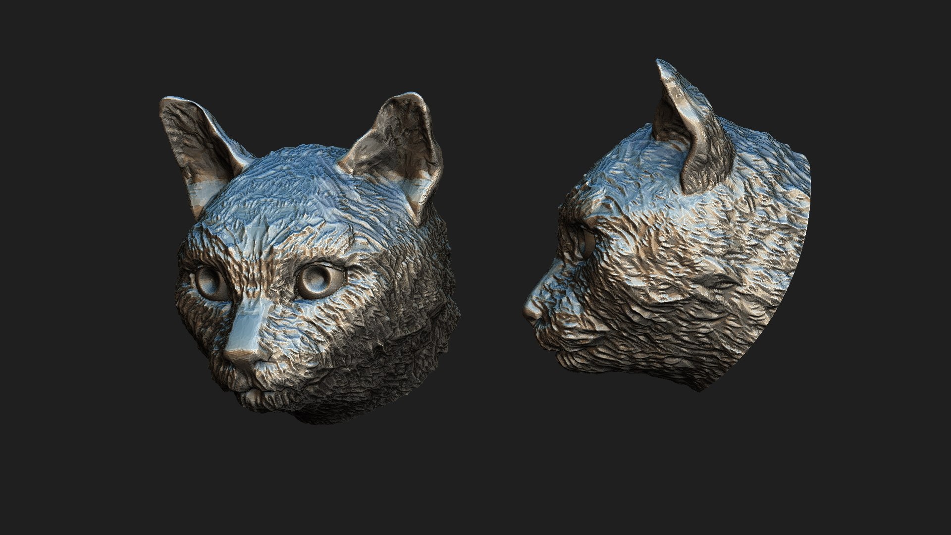 3D Cat Head Model - TurboSquid 2213012