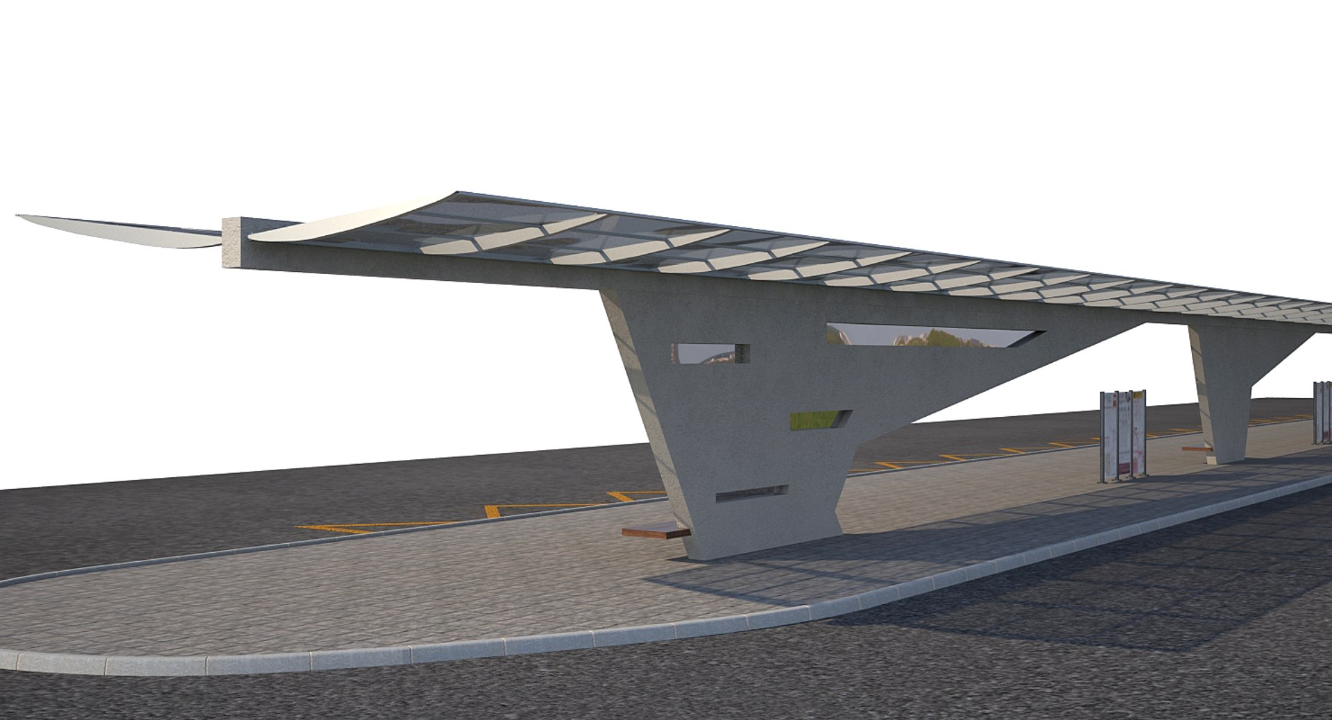 bus station 3d obj