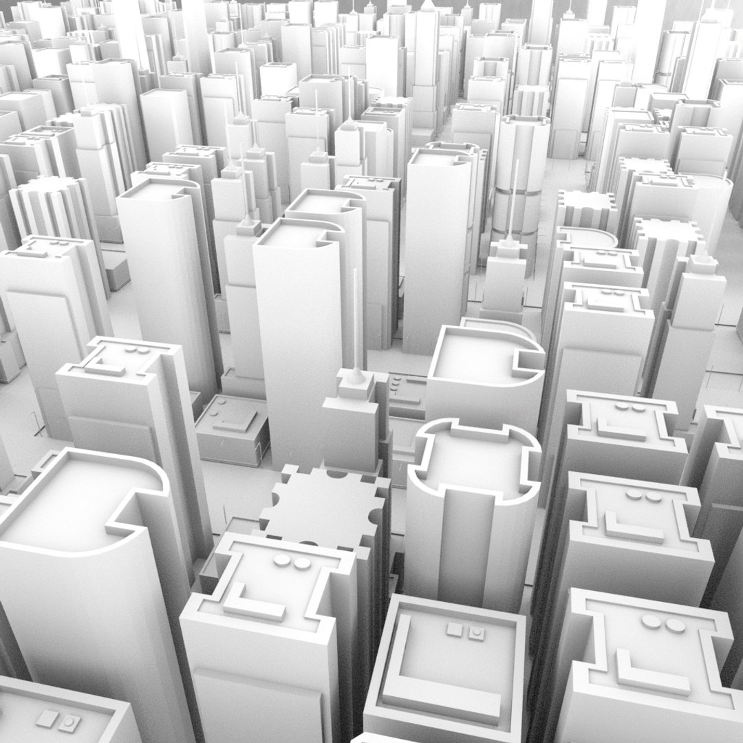 3D Model City Buildings Skyline - TurboSquid 1439729