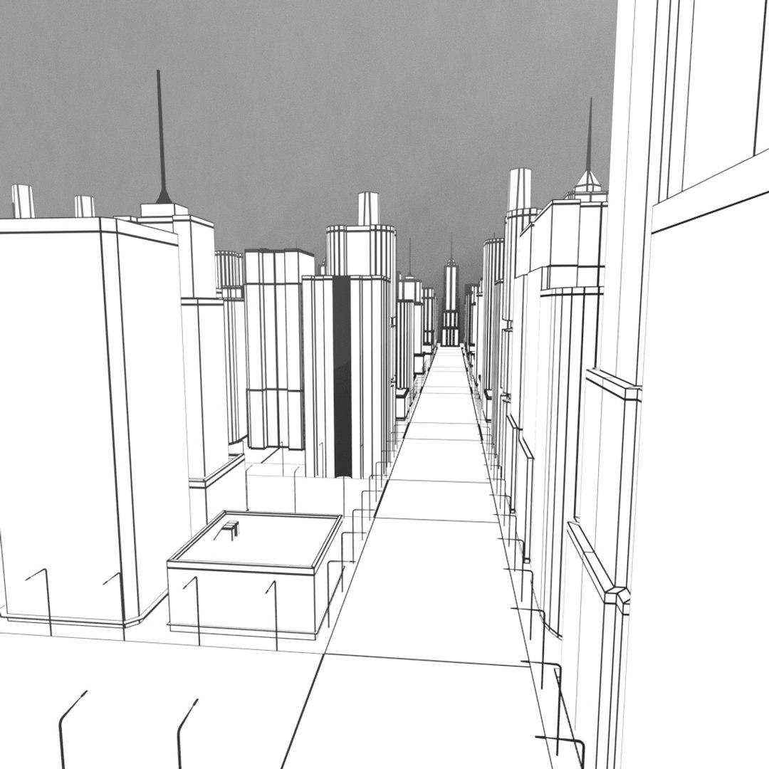 3D Model City Buildings Skyline - TurboSquid 1439729