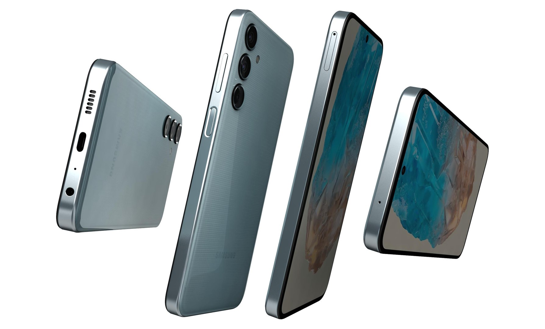 3D Samsung Galaxy M35 Light Blue Model - TurboSquid 2238767