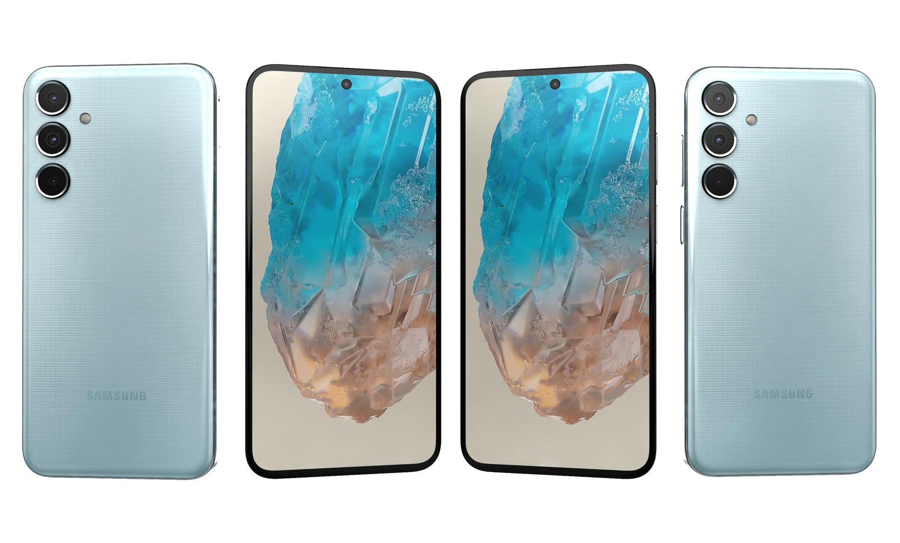 3D Samsung Galaxy M35 Light Blue Model - TurboSquid 2238767