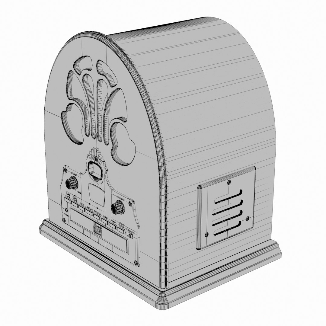 Photoreal Radio Crosley Cathedral 3d 3ds