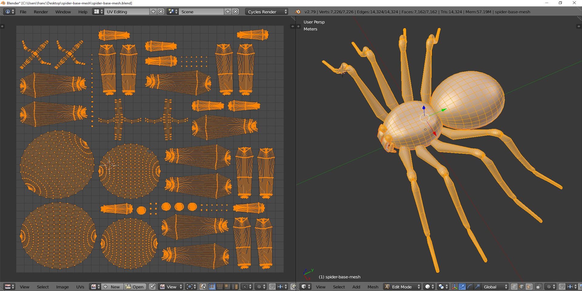 Max Spider Base Mesh
