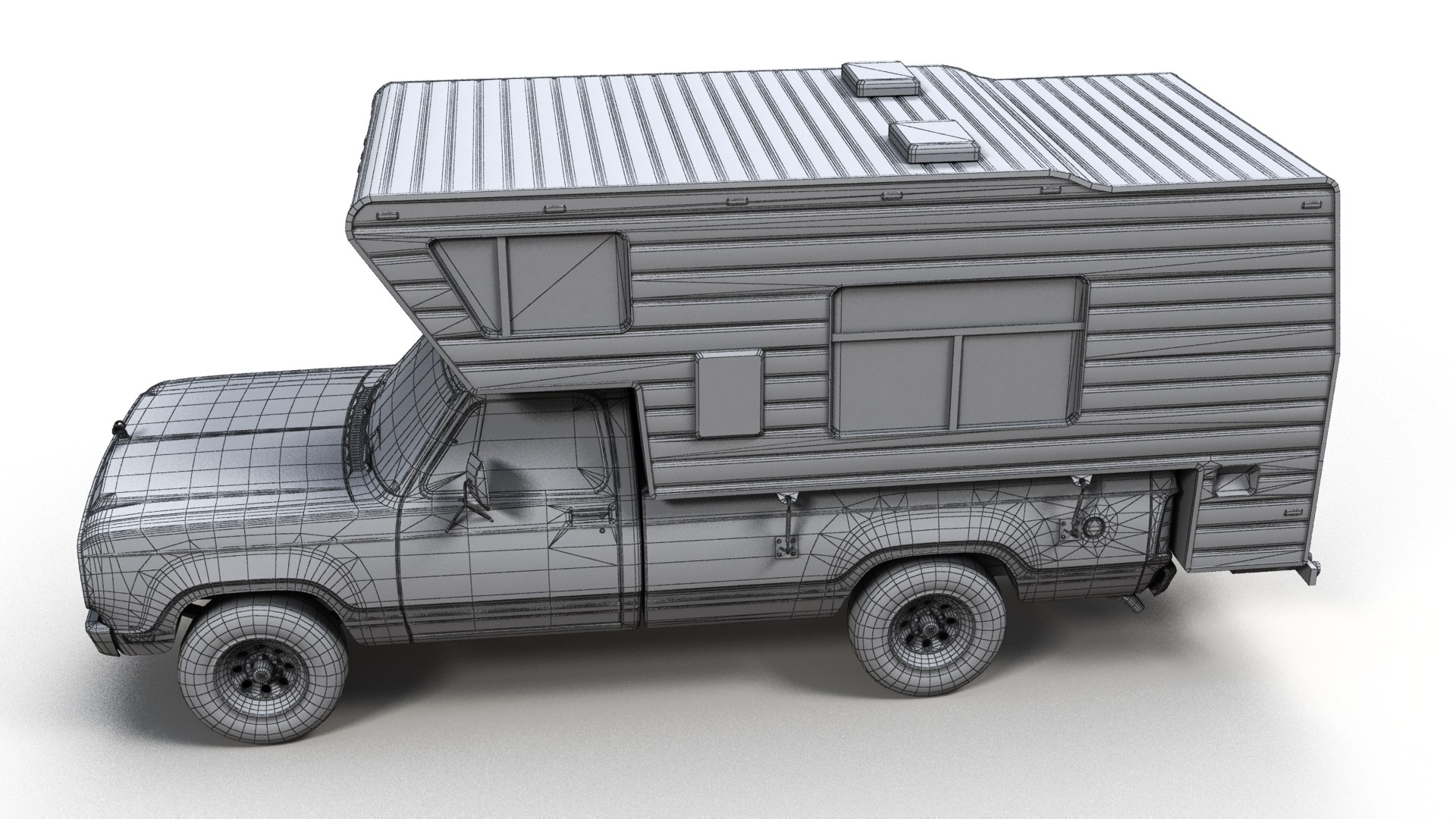 Dodge Ram D100 Camper Truck 3D Model - TurboSquid 2312654