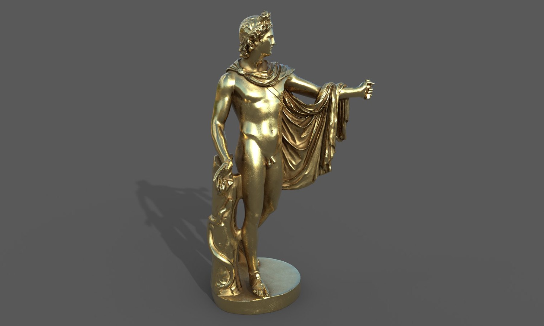 3D Statue Of Apollo 2 Model - TurboSquid 1824711