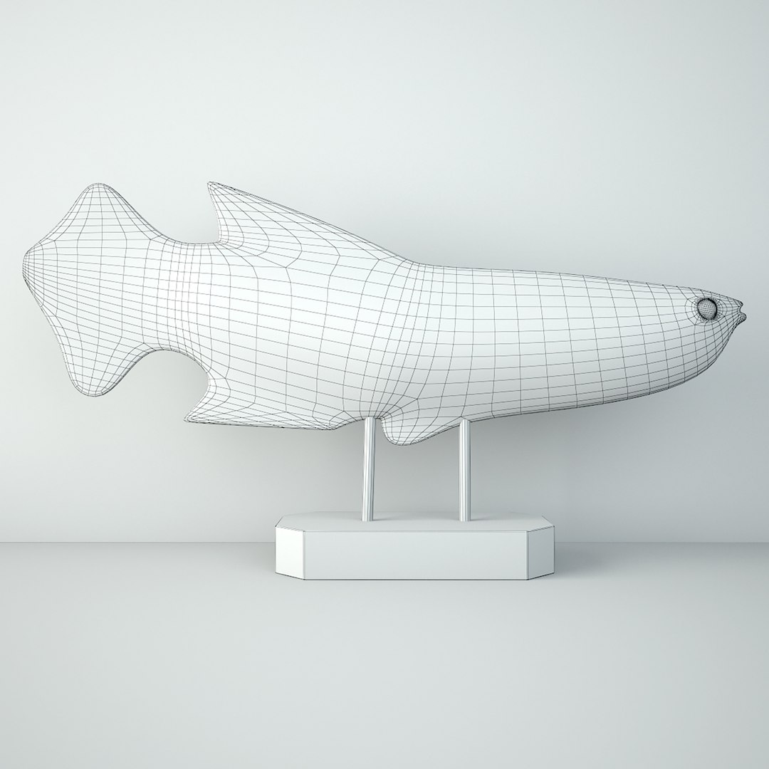 3D Big Sculpture Fish Arwana Model - TurboSquid 2129718