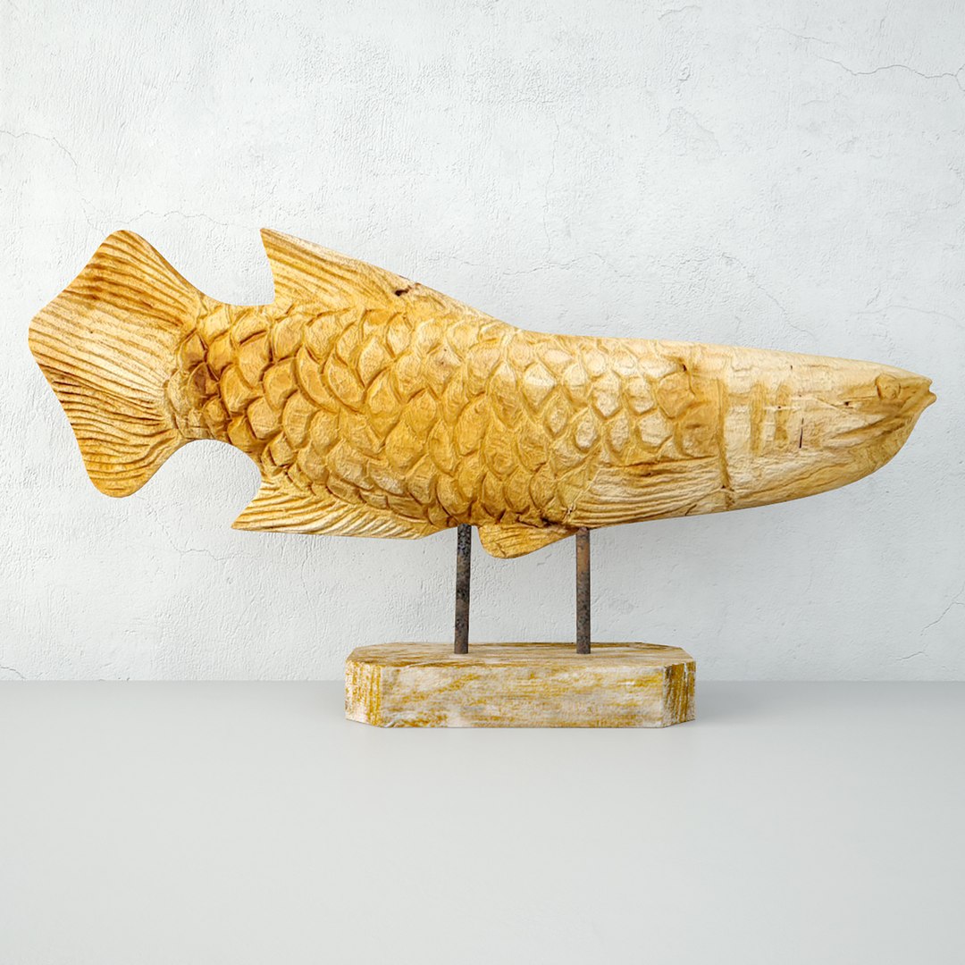 3D Big sculpture fish Arwana model - TurboSquid 2129718