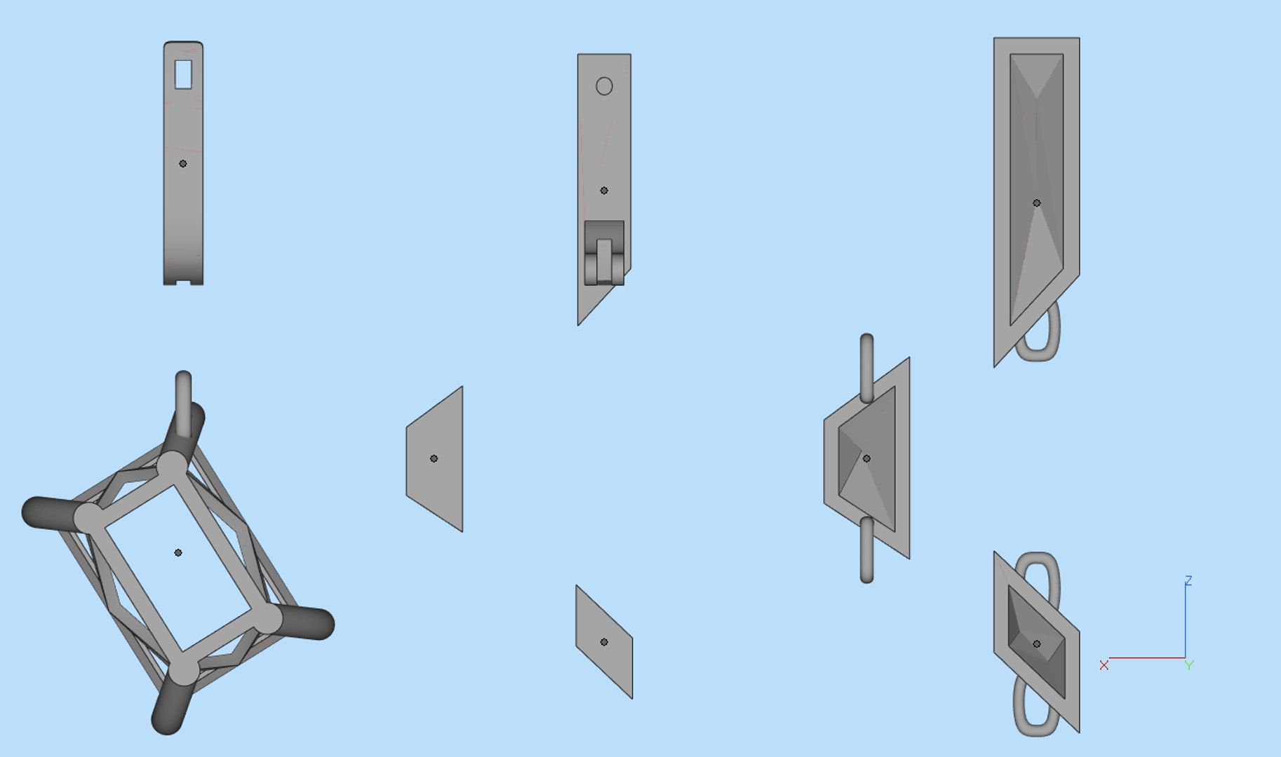 3D Emerald Earrings Gold E13 Print Model - TurboSquid 1851323