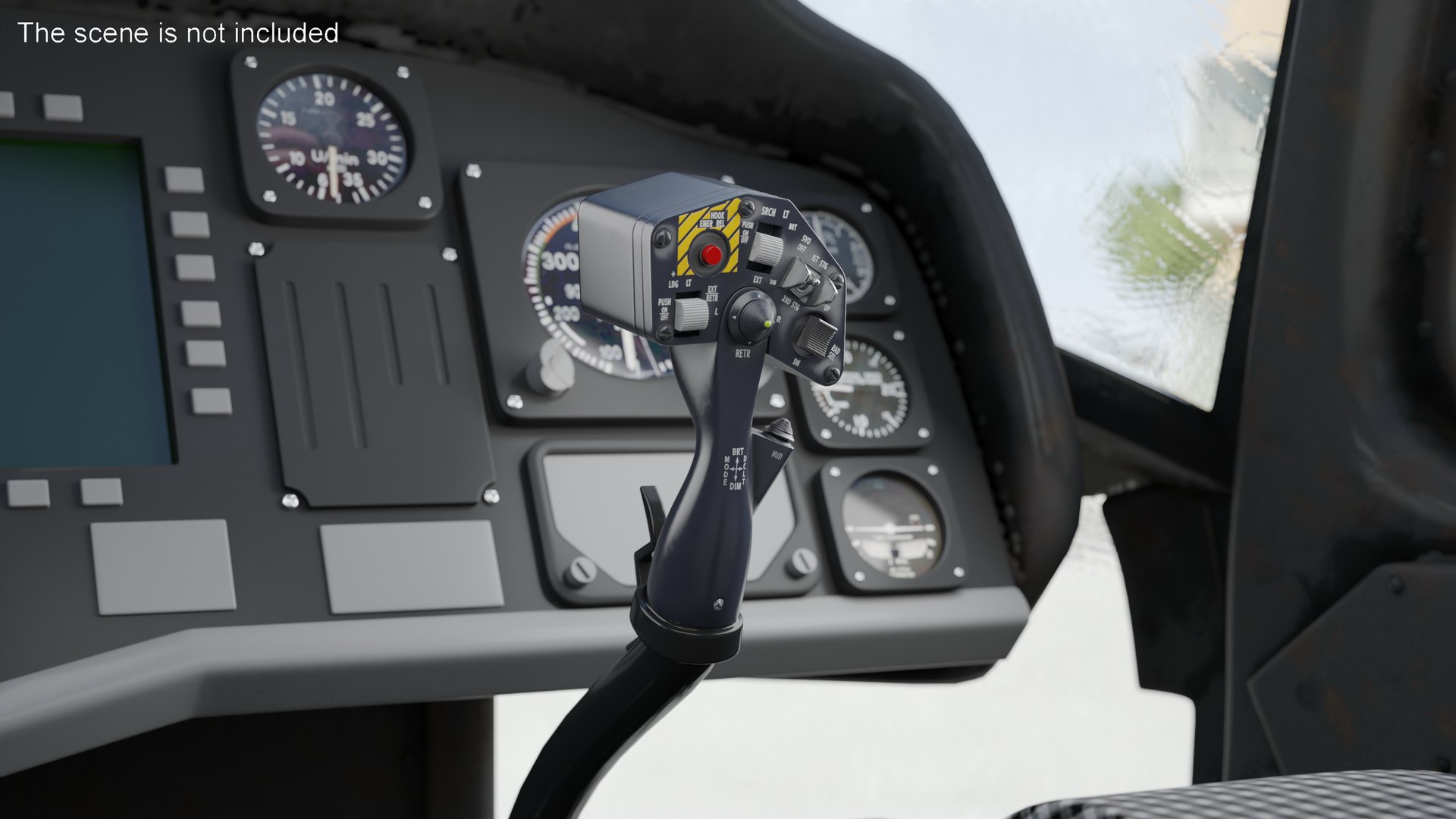 Helicopter Control Handle Model - TurboSquid 1982320