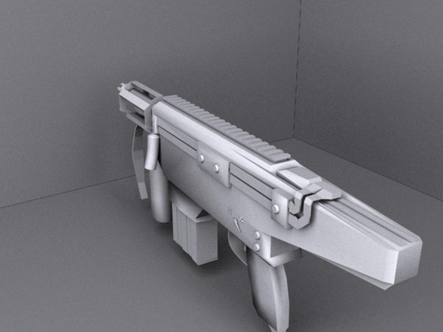 3d Model Autocannon Sub Machine