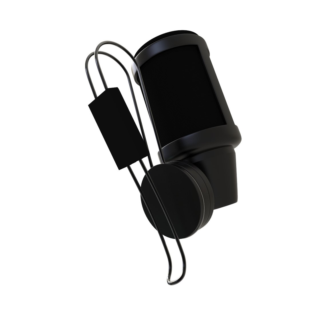 lavalier microphone 3d model