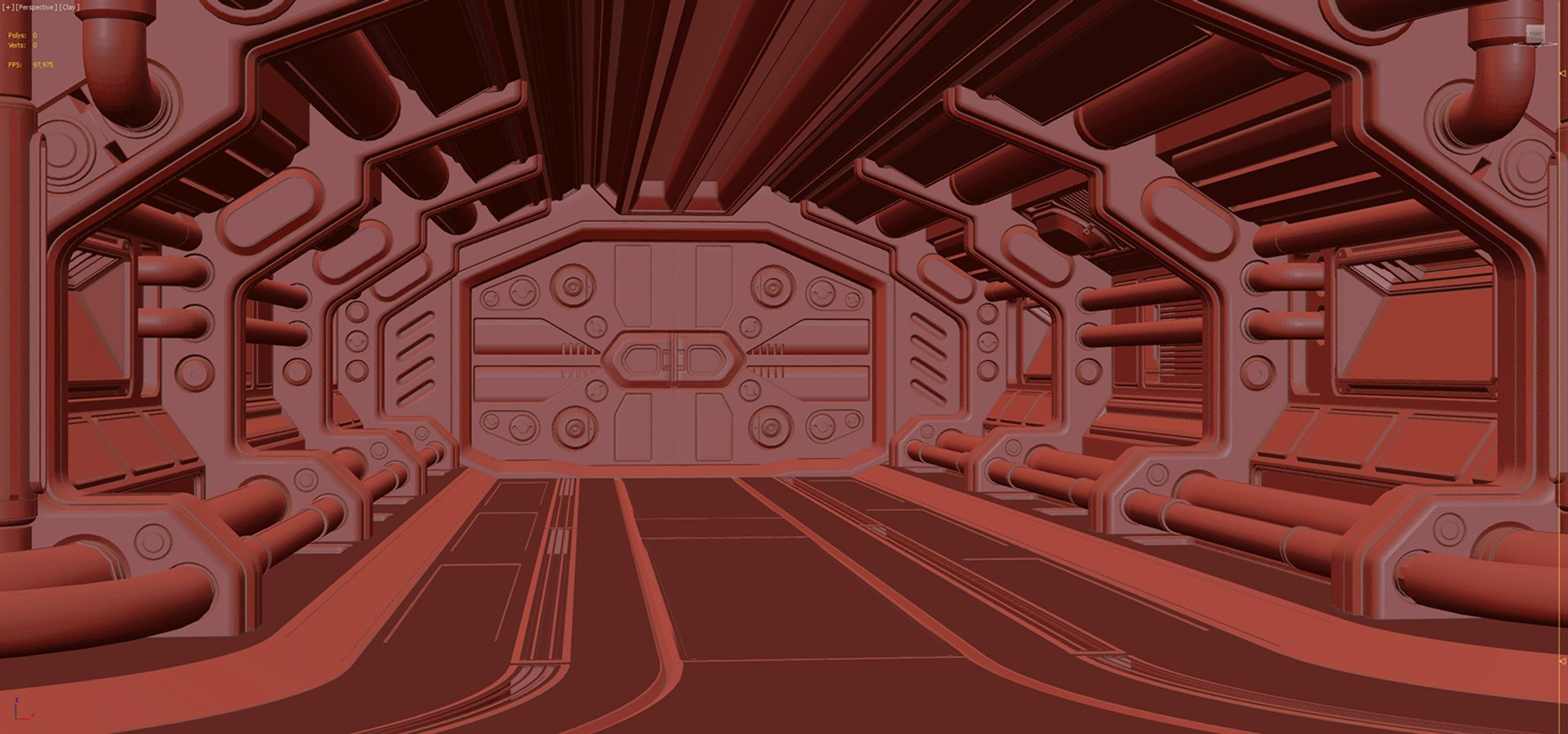 3D Model Sci-fi Modular Corridor Basic - TurboSquid 1374988