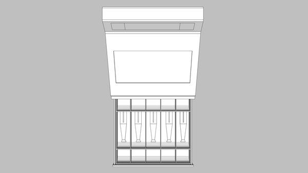 3d cash register drawer model