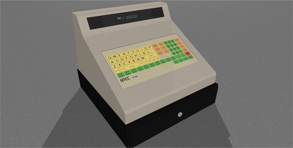 3d cash register drawer model