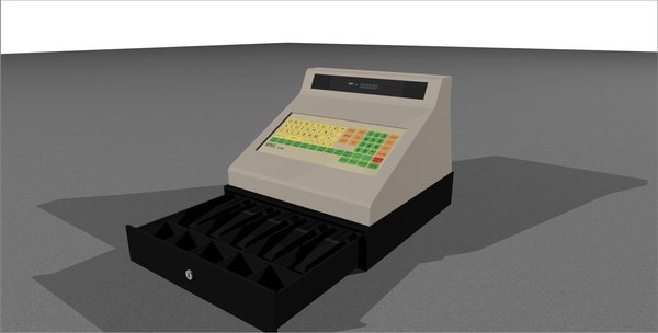 3d cash register drawer model