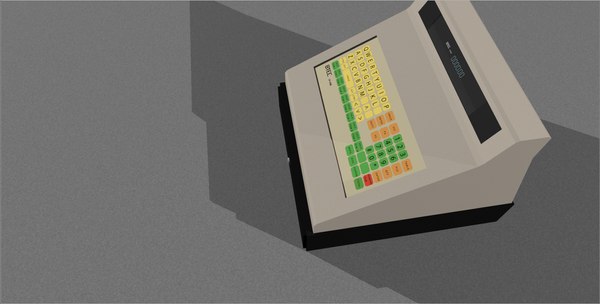 3d cash register drawer model
