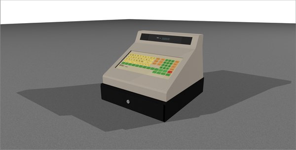 3d cash register drawer model
