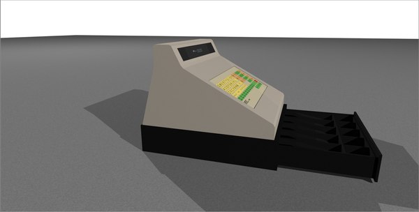 3d cash register drawer model