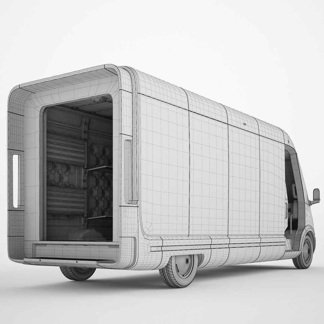 3D Model Generic Electric Delivery Van 06 - TurboSquid 2000051
