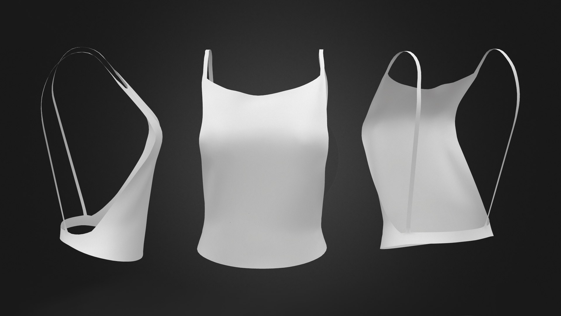 3D model Sides Open Simple Straps Top - TurboSquid 1807082
