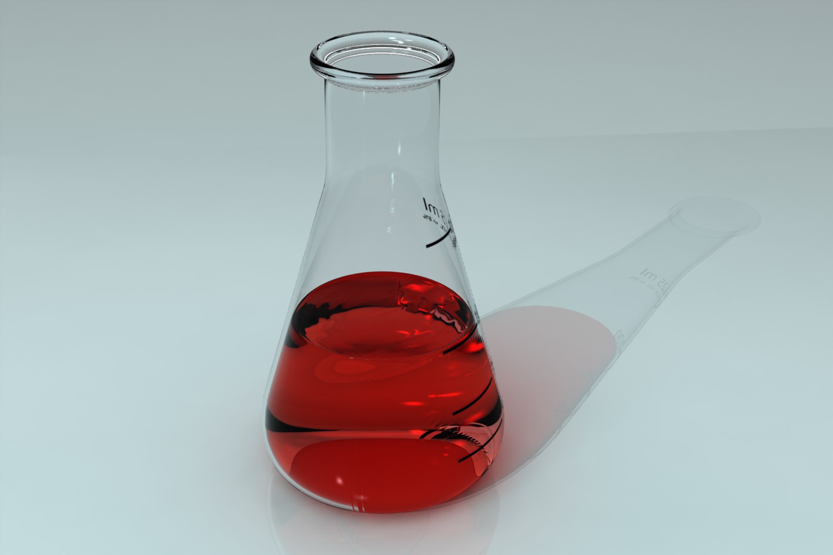 3D erlenmeyer flask 125ml model - TurboSquid 1190948