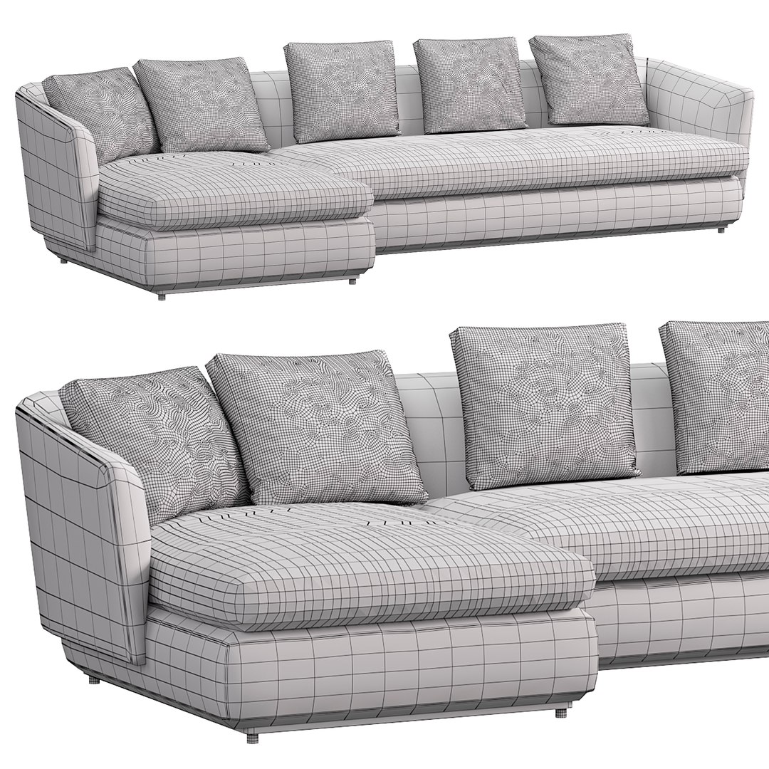 Sloane sofa By Molteni C 3D - TurboSquid 1957575